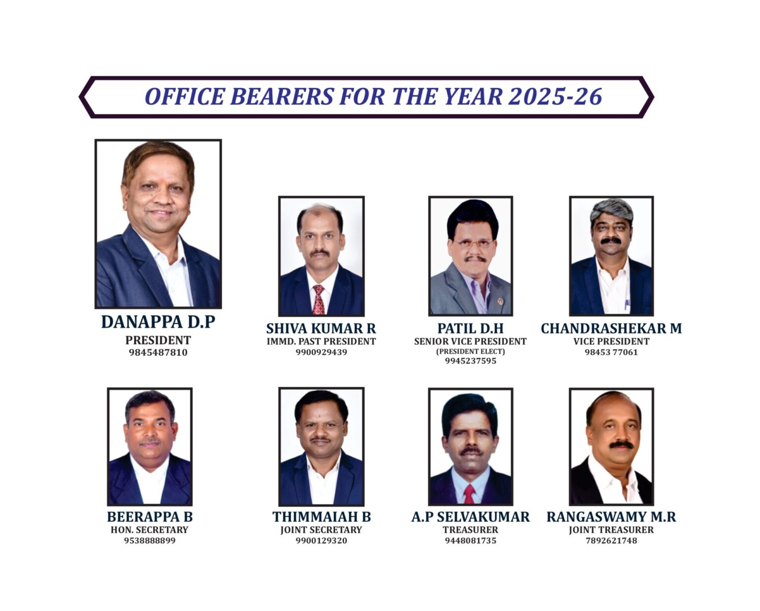 Office Bearers 2025-26 – The Peenya Industries Association
